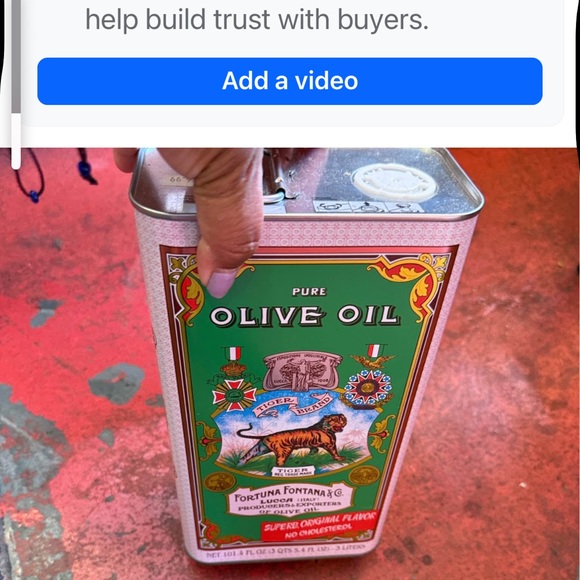 Kitchen | Pure Olive Oil Tin With Colorful Design | Poshmark